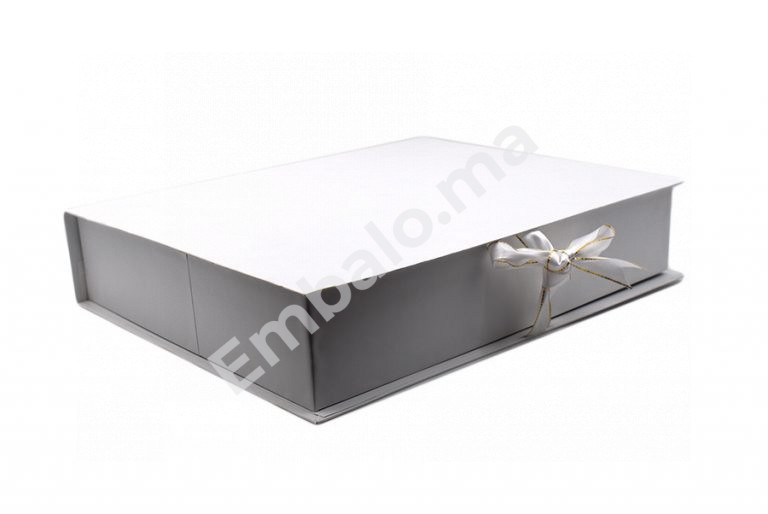 Boite Semili-Cuir avec ruban 42x34x8,5 - Emballage Maroc - Embalo
