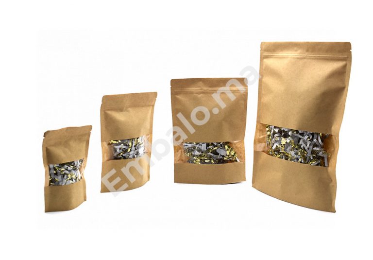 Pack de 50 Doypack Kraft - Emballage Maroc - Embalo