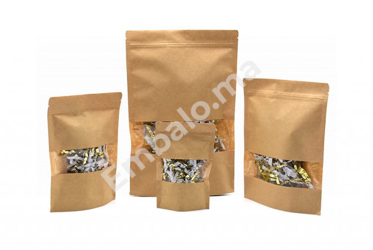 Pack de 50 Doypack Kraft - Emballage Maroc - Embalo