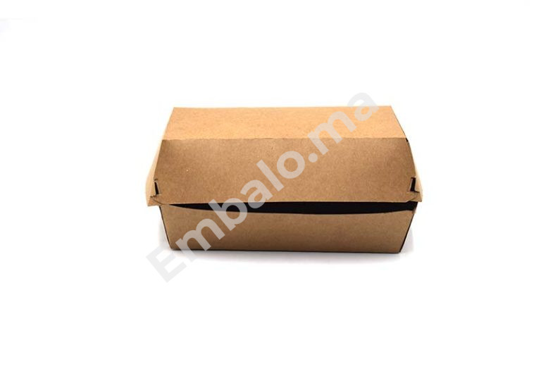 50 Pcs Boite Burger Simple en Kraft - Emballage Maroc - Embalo